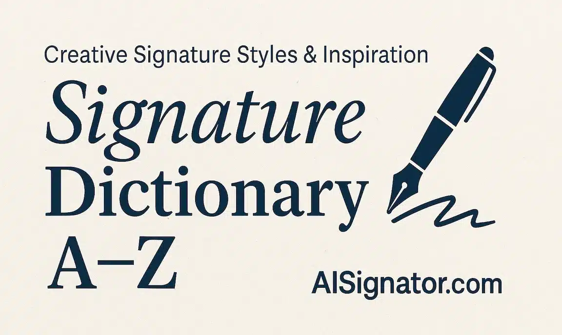 Signature Dictionary A–Z: Styles, Ideas & Autographs